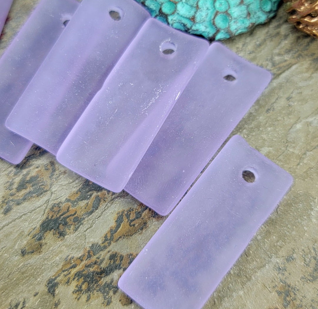 Periwinkle, Bottle, Curved, Rectangle, 35x14mm, Sea Glass, Cultured ...