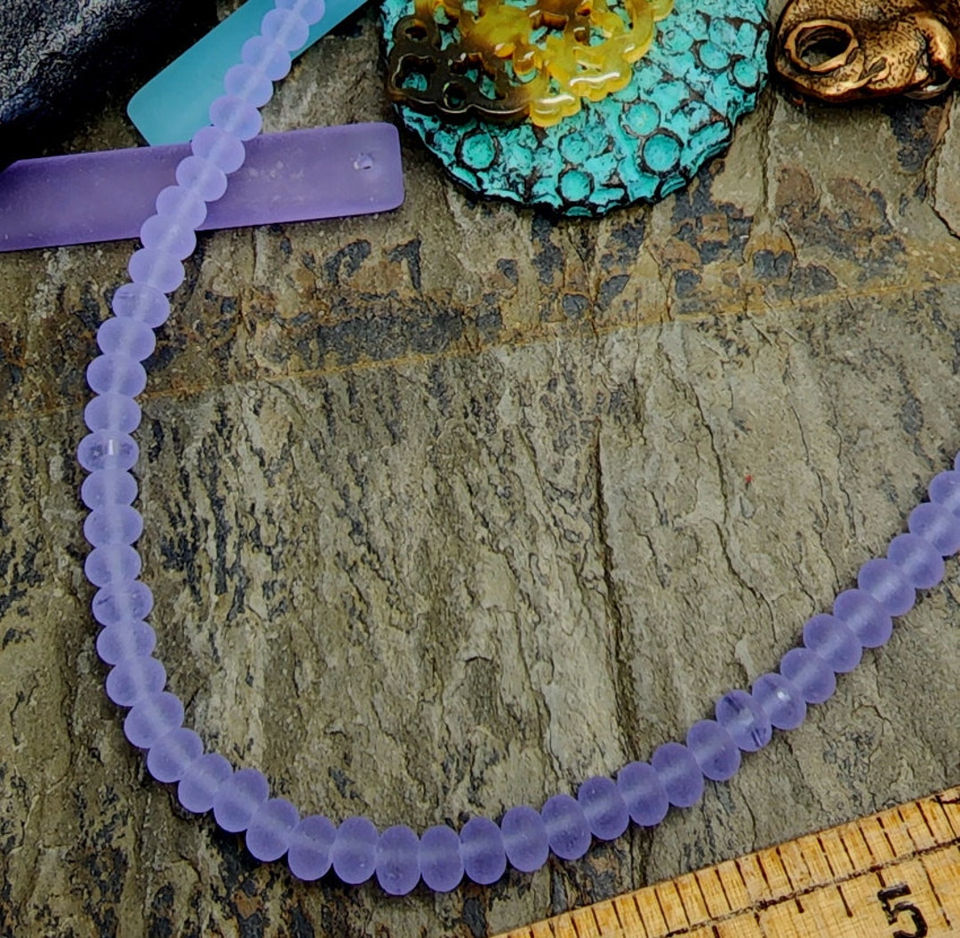 Periwinkle, Sea Glass, 4x3mm, Rhondelle, Contemporary, Made in China ...