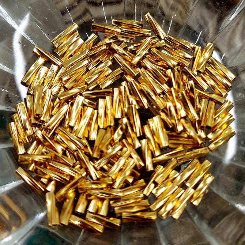 Gold Bugle Beads - Etsy