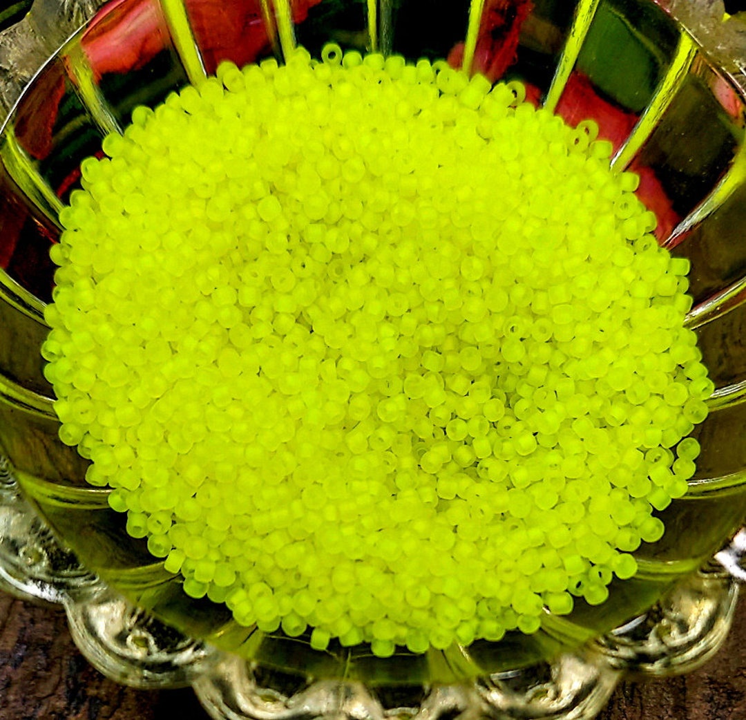 Neon, Yellow, MATTE, 15/0, Japanese, Matsuno, Rocaille, Seed Beads ...