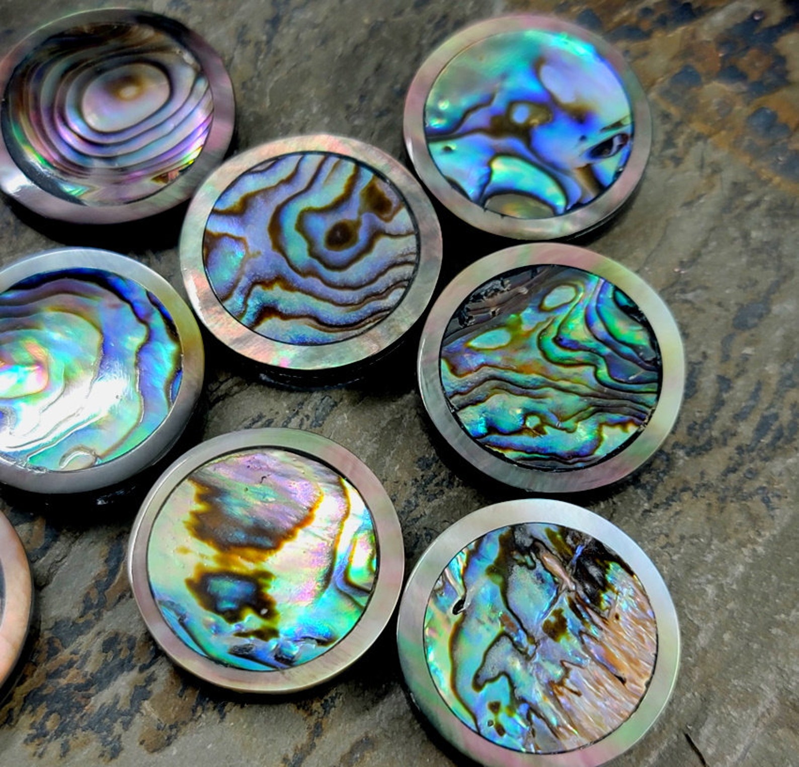 Abalone Black Lip Shell 20mm AAA 5mm Thick Flat Coins - Etsy