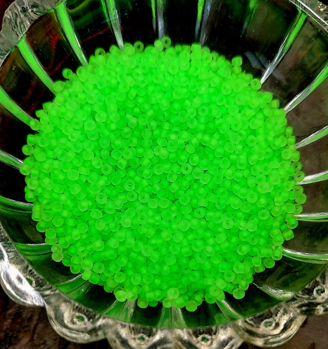 Neon, Lime Green, MATTE, 15/0, Japanese, Matsuno, Rocaille, Seed Beads ...