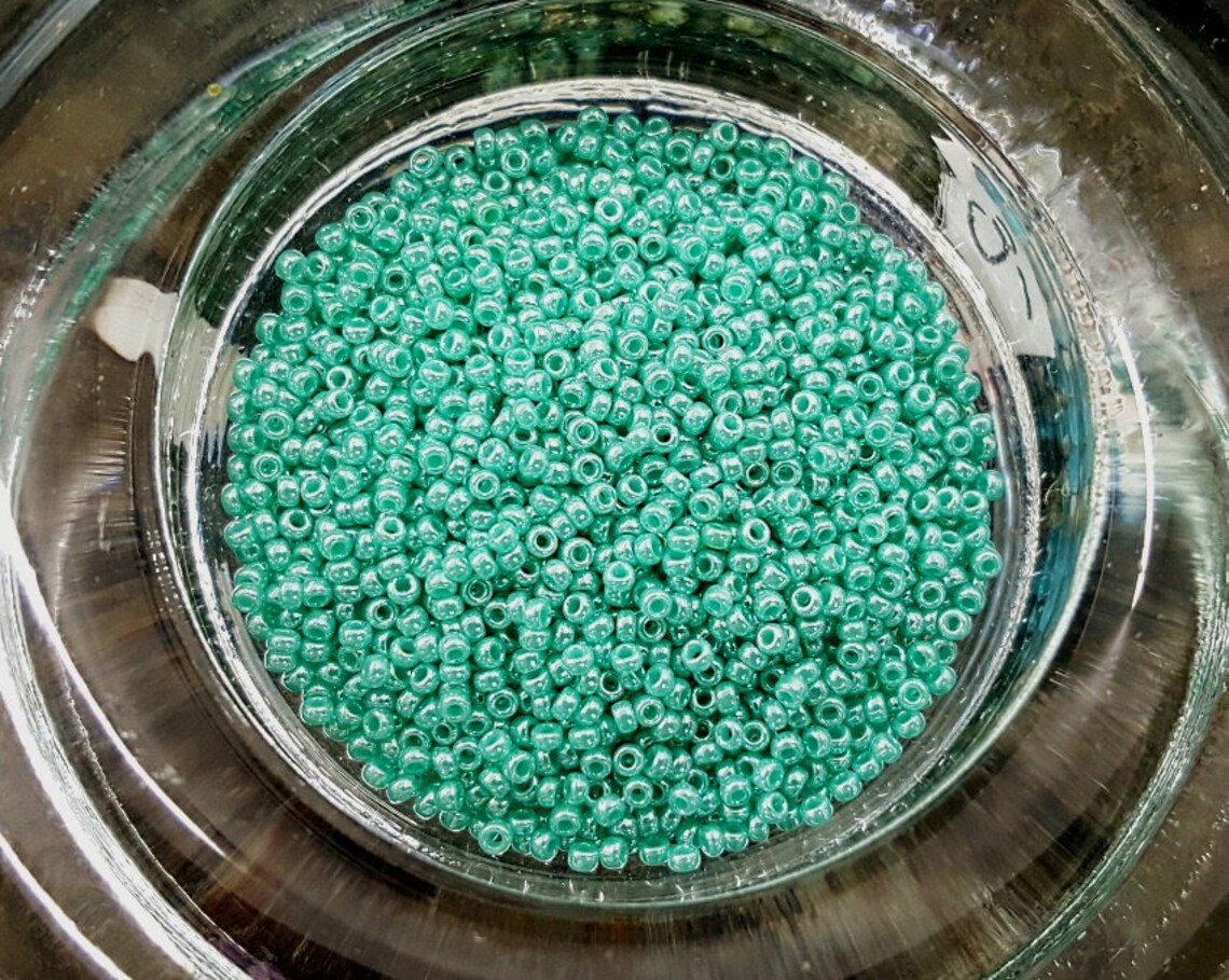 Espuma de mar verde turquesa brillo 15/0 Rocaille | Etsy