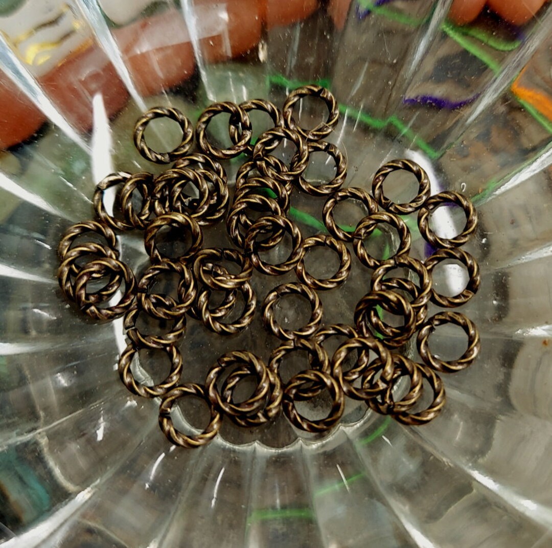 Twisted, Jump Rings, 6mm, Antique Brass, Brass, 18 Gauge, American Made ...