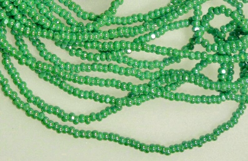 Mint Luster Opaque Charlottes Cut Beads Size 8 Czech - Etsy