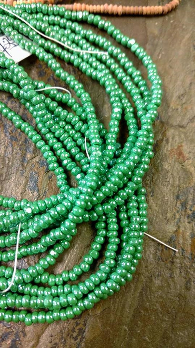 Mint Luster Opaque Charlottes Cut Beads Size 8 Czech - Etsy