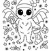 Mothman Holiday Cartoon Coloring Sheet - Etsy