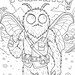 Mothman Cartoon Coloring Sheet - Etsy