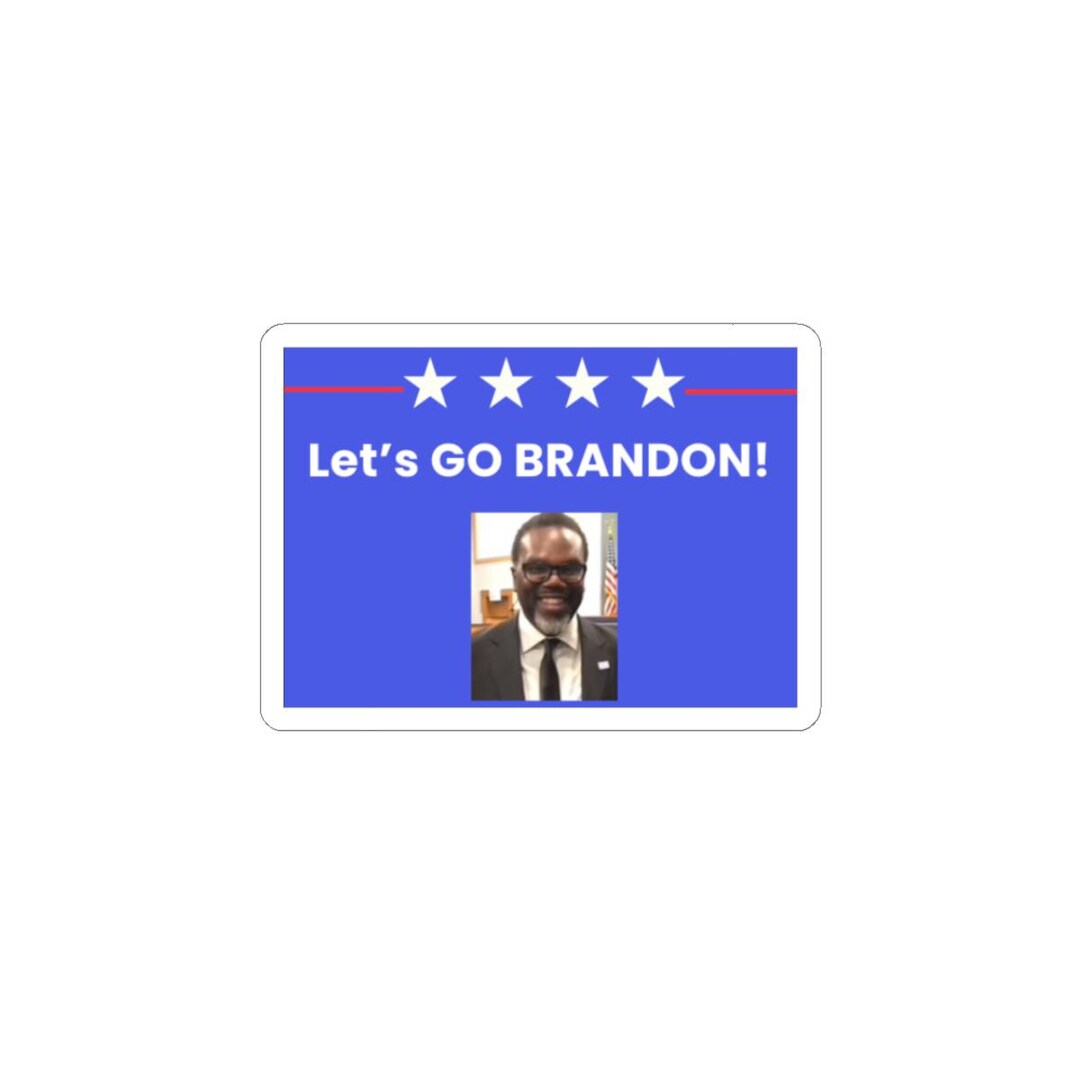 Political Kiss-cut Stickers, Fun Laptop Decals, Let's GO BRANDON ...