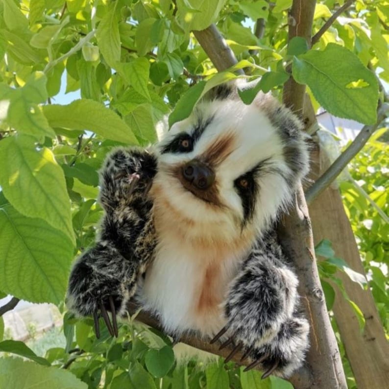 OOAK Poseable Sloth Plush: Soft Faux Fur Stuffed Animal - Etsy