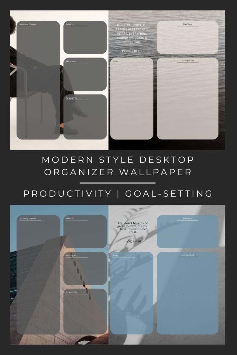 Aesthetic Desktop Organizer Wallpaper for Mac & Windows 11 | Clean ...