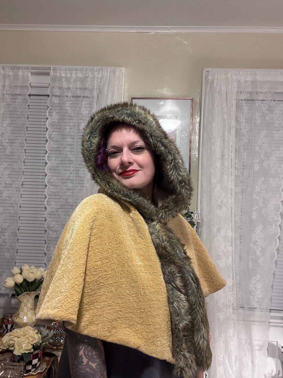Renaissance Short Cloak Fake Fur - Etsy
