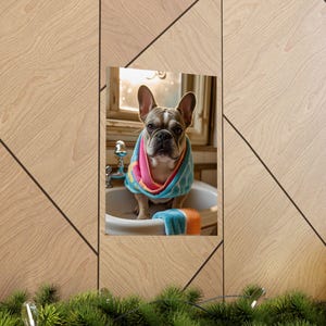 Adorable French Bulldog Poster, Cute Dog Wall Art, Pet Lover Gift, Home ...