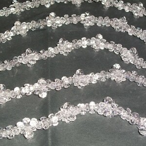 Crystal Clear Garland Acrylic Beaded 18 Feet Christmas Holiday Tree ...
