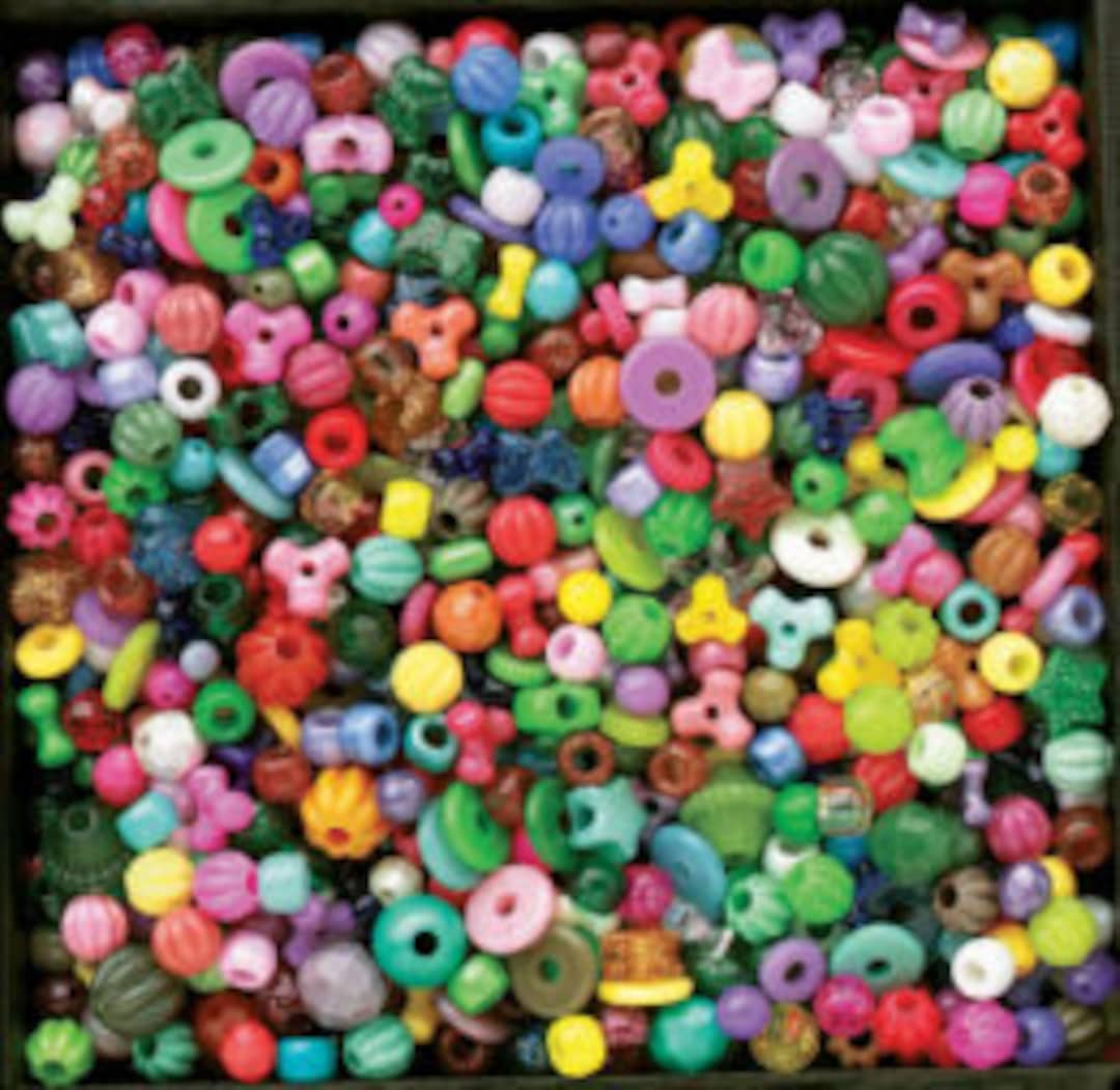 Craft Bead Mix 1 Pound Value Pack Assortment Plastic Kids Craft and ...
