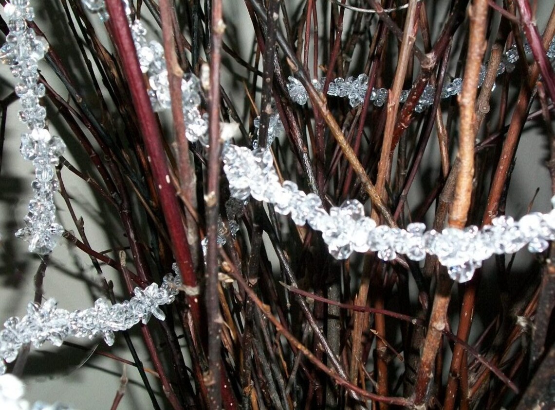 Crystal Clear Garland Acrylic Beaded 18 Feet Christmas Holiday - Etsy