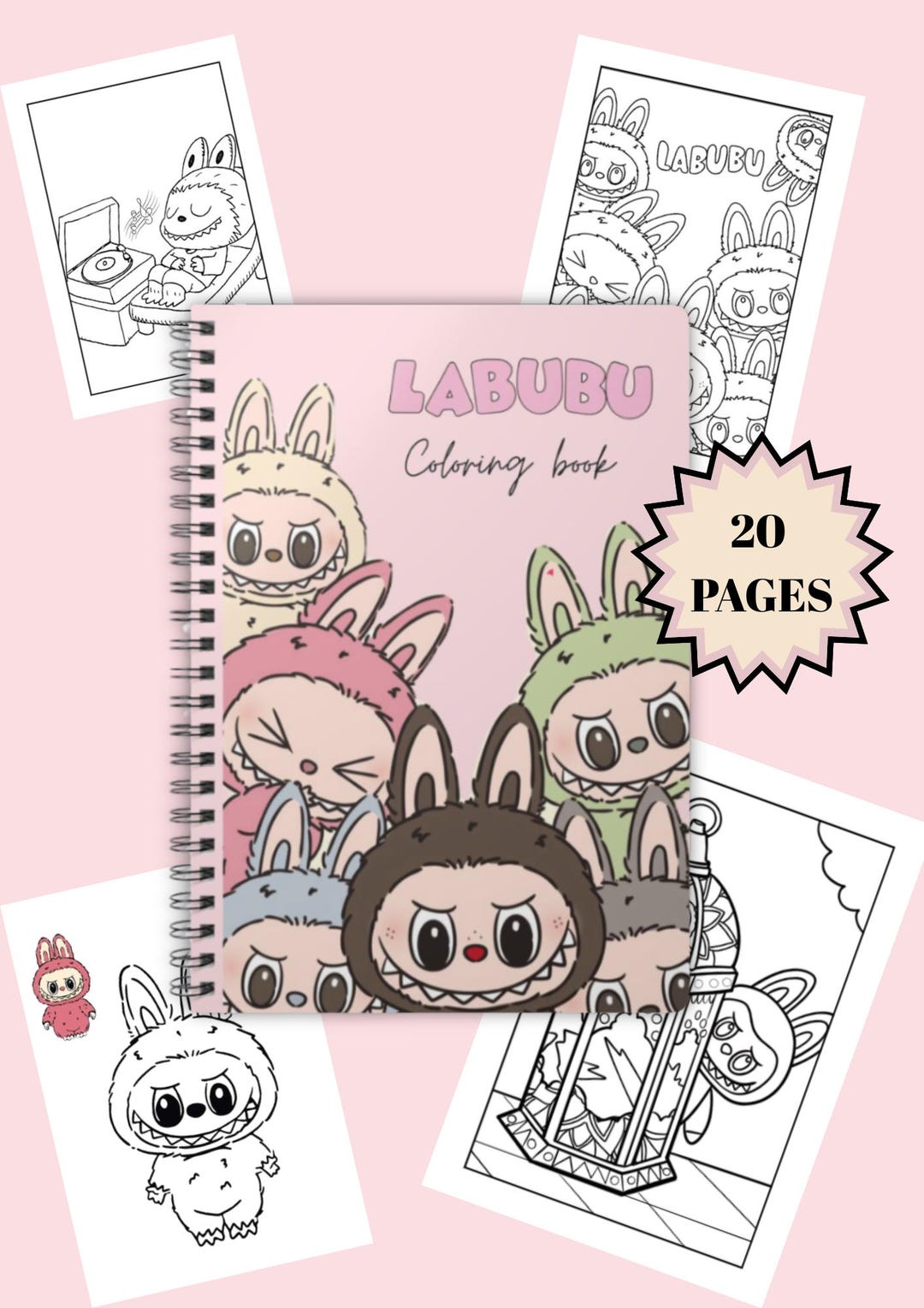 Labubu Coloring Fun - Cute Labubu Illustration - Fun Coloring Pages ...