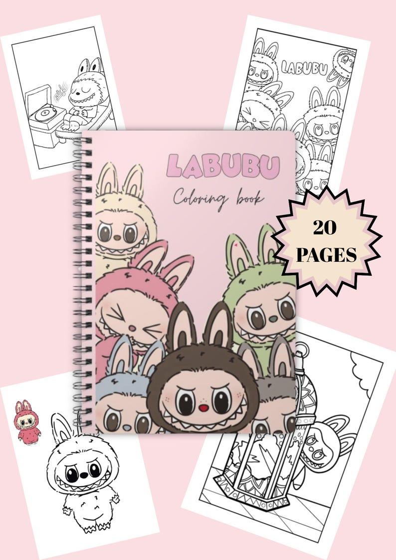 Labubu Coloring Fun - Cute Labubu Illustration - Fun Coloring Pages ...