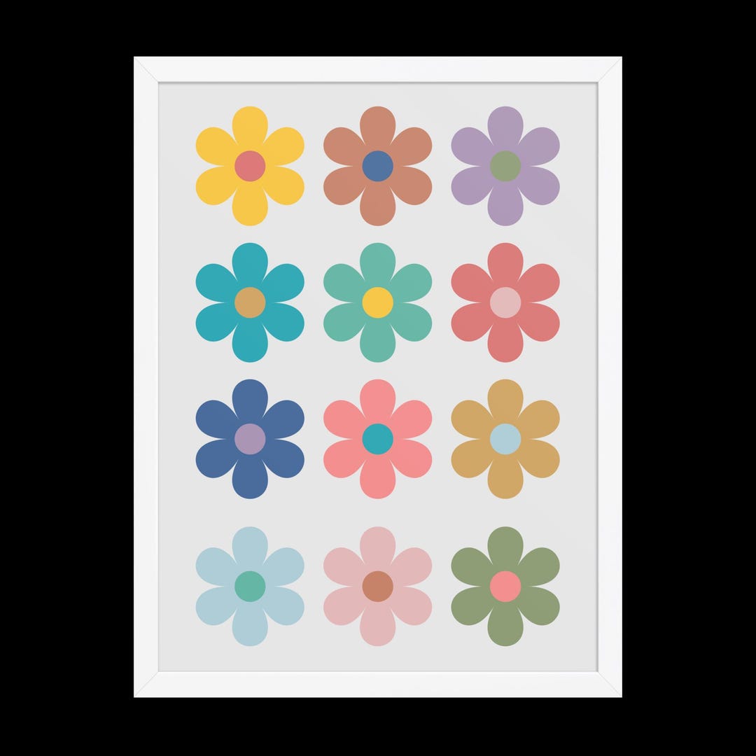 Flower Power Printable Playroom Poster | Digital Download | Kids Room ...
