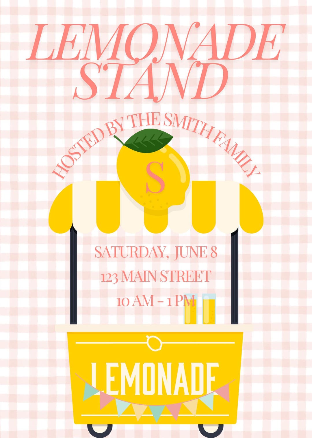 Lemonade Stand Flyer - Etsy
