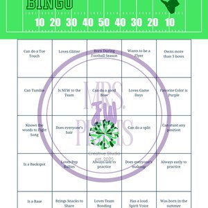 Cheer Bingo! - Etsy