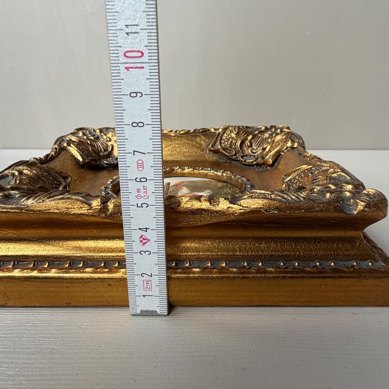 Vintage Ornate Gold Frame Rooster Painting, Florentine Baroque ...