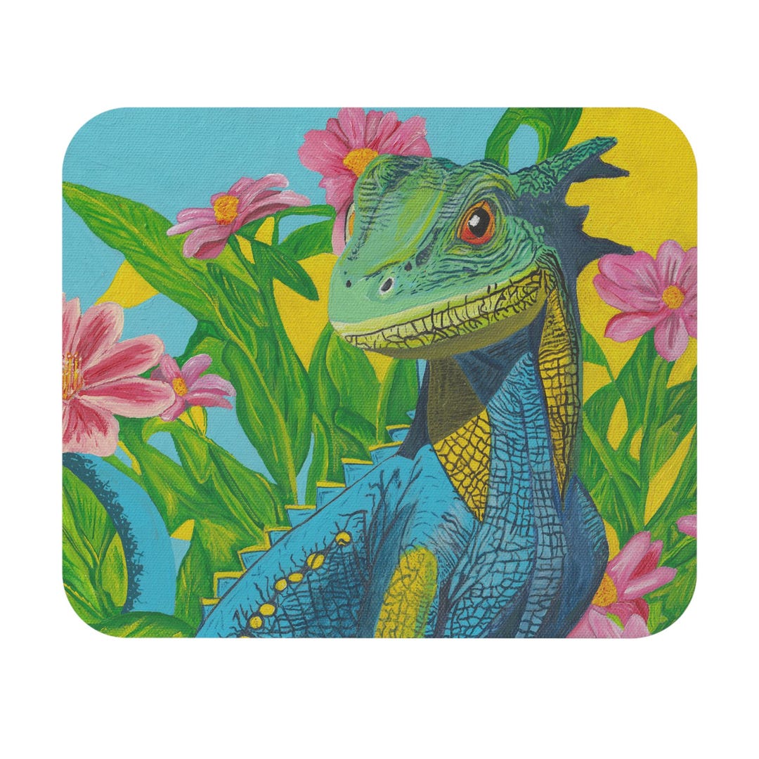 Colorful Lizard Mouse Pad, Computer Desk Accessories, Fun Office Decor ...