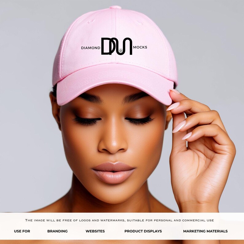 Pink Hat Mockup: Baseball Cap, Custom Design (digital Download JPEG ...