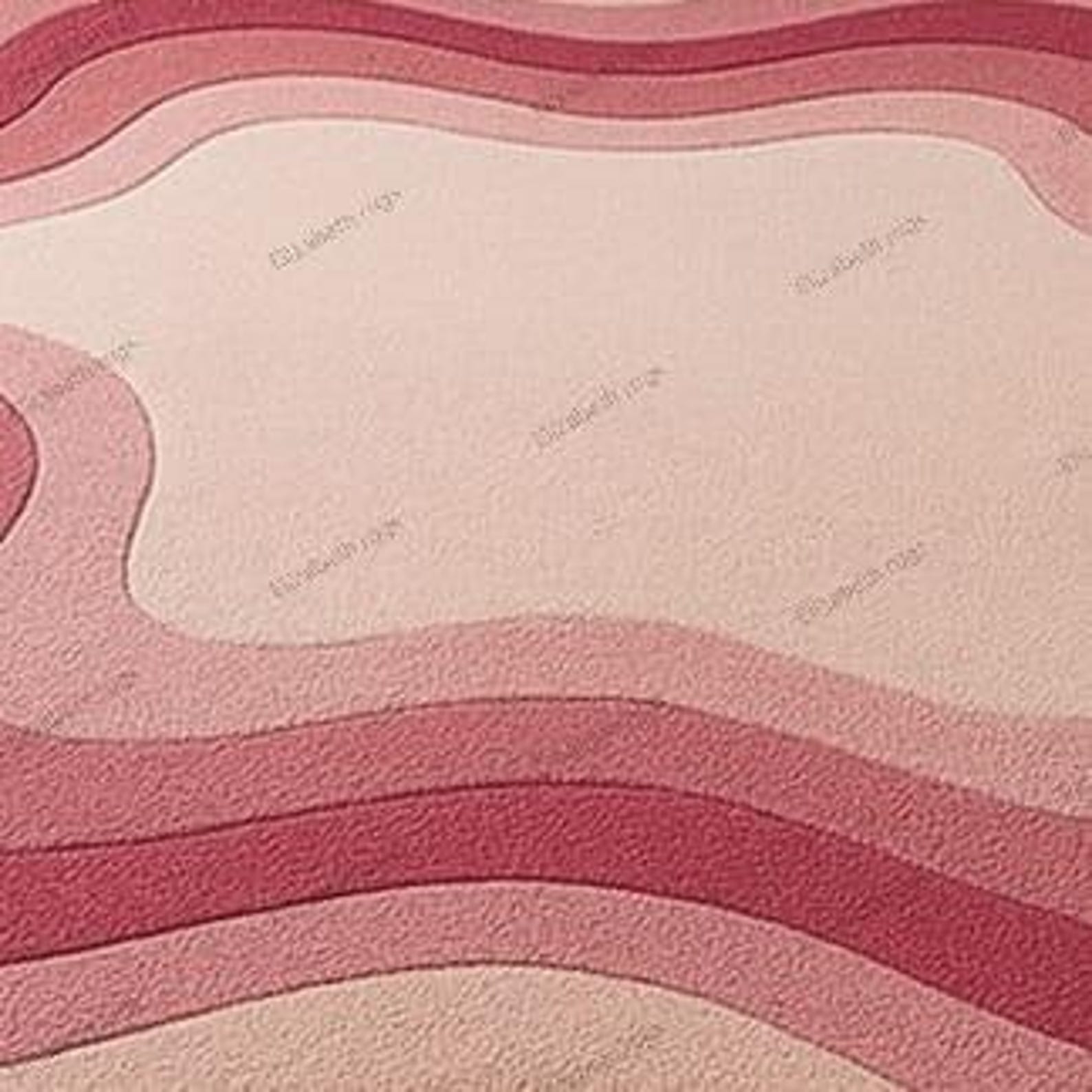 Pink Wavy Blob Rug – Retro Ripple Freeform Carpet for Living Room ...