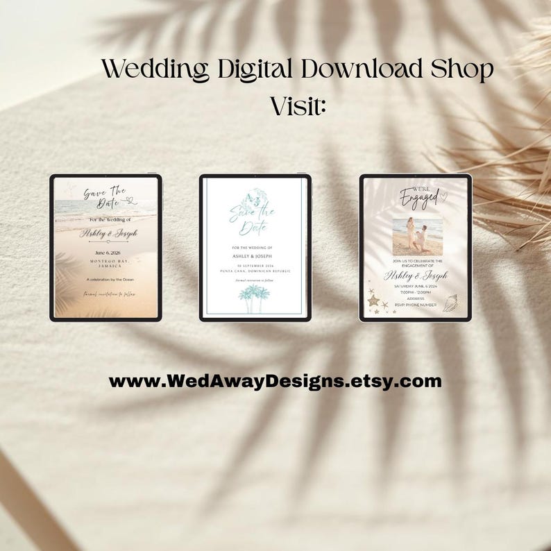 Beach Wedding Welcome Sign Template, Palm Shadow Wedding Sign, Editable ...