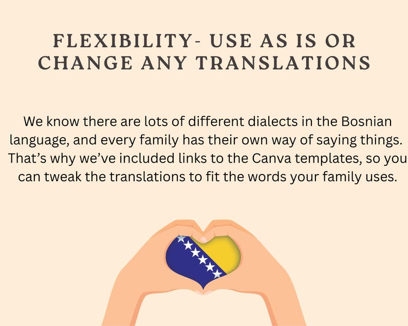 Bosnian Flashcards for Kids | 72 Printable Language Learning Cards ...