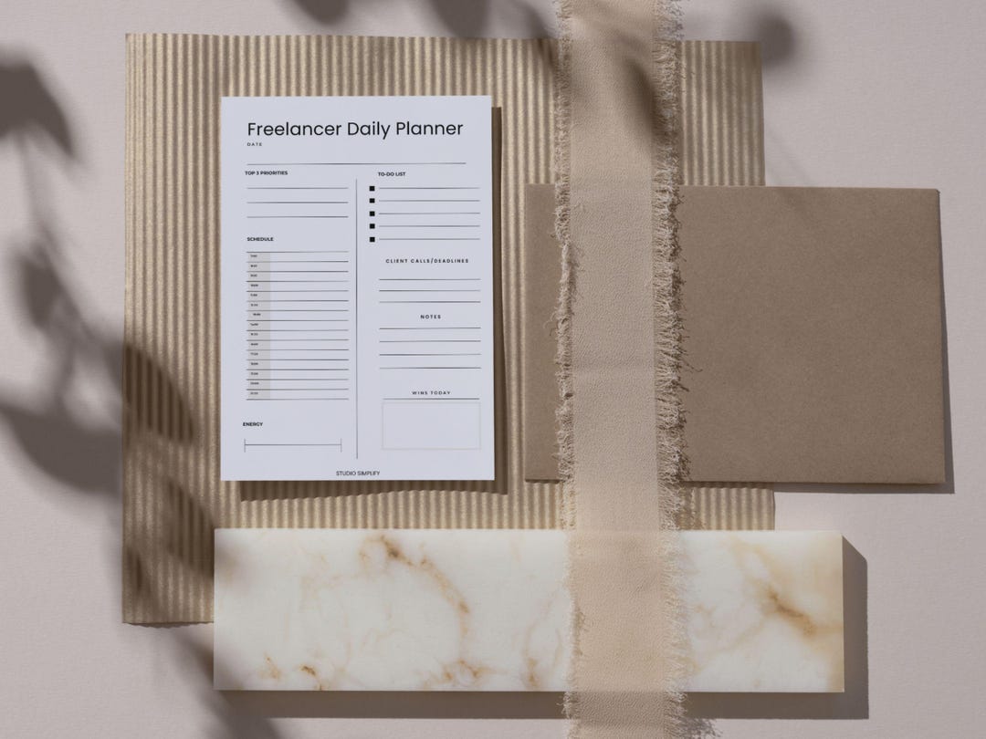 Printable Freelancer Daily Planner PDF | A4 Undated Schedule ...