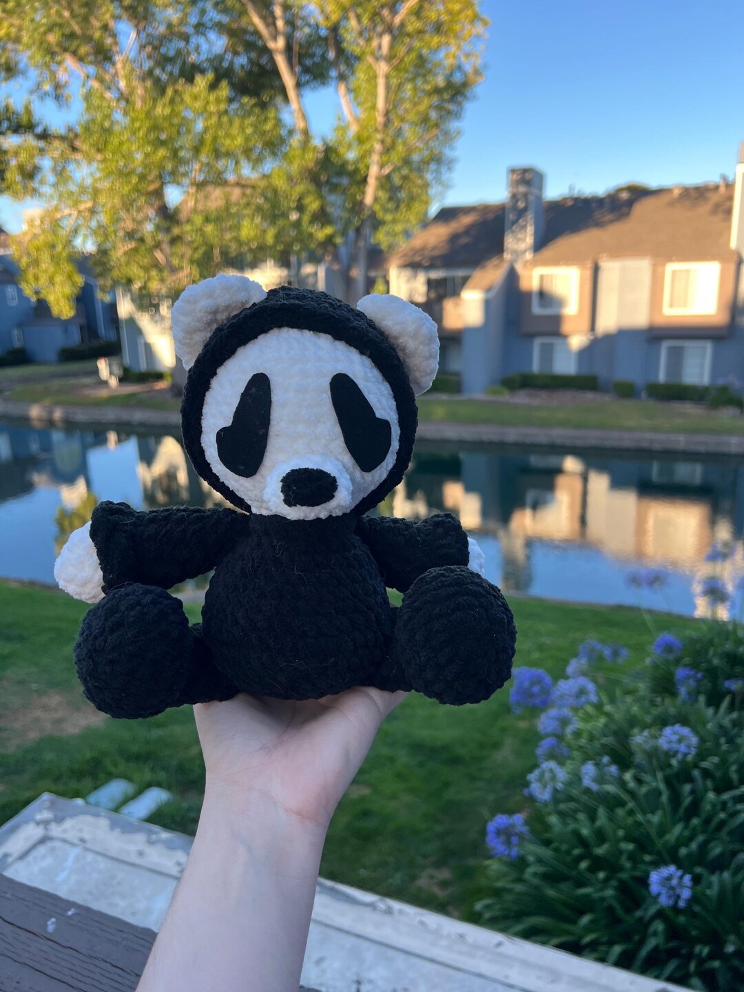 Spooky Bear Plushie, READY TO SHIP, Scare Bear Crochet, Ghost Bear ...