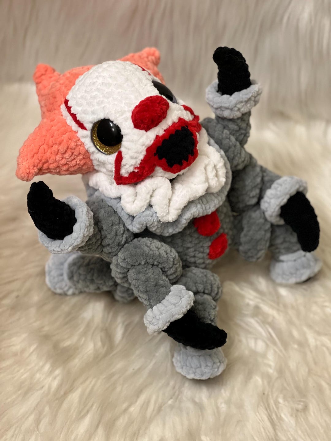 Creepy Clown Spider Crochet Plushie, READY TO SHIP, Horror Movie ...