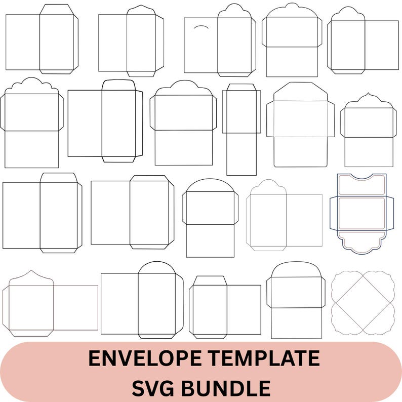 Envelope Template SVG Bundle: Printable Money & Wedding Envelopes ...