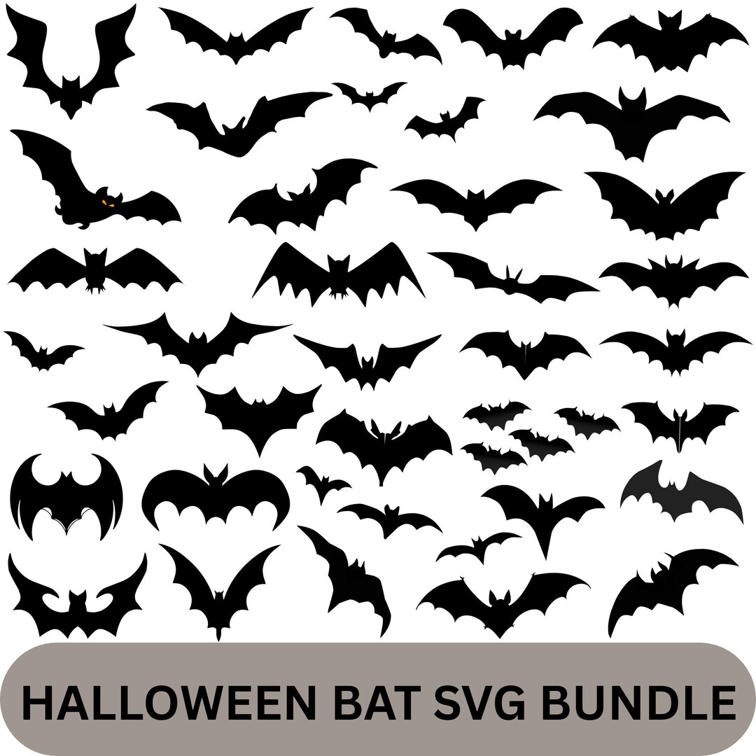 Halloween Fledermaus SVG Bundle: Gruselige Saison Dekoration (Instant ...