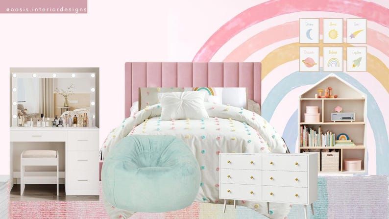Oasis Interior Designs | Custom Room Package | E-design | Mood Board ...