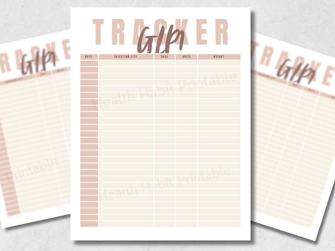 GLP1 Injection Tracker, Tirzepatide Weight Loss Tracker, Semaglutide ...