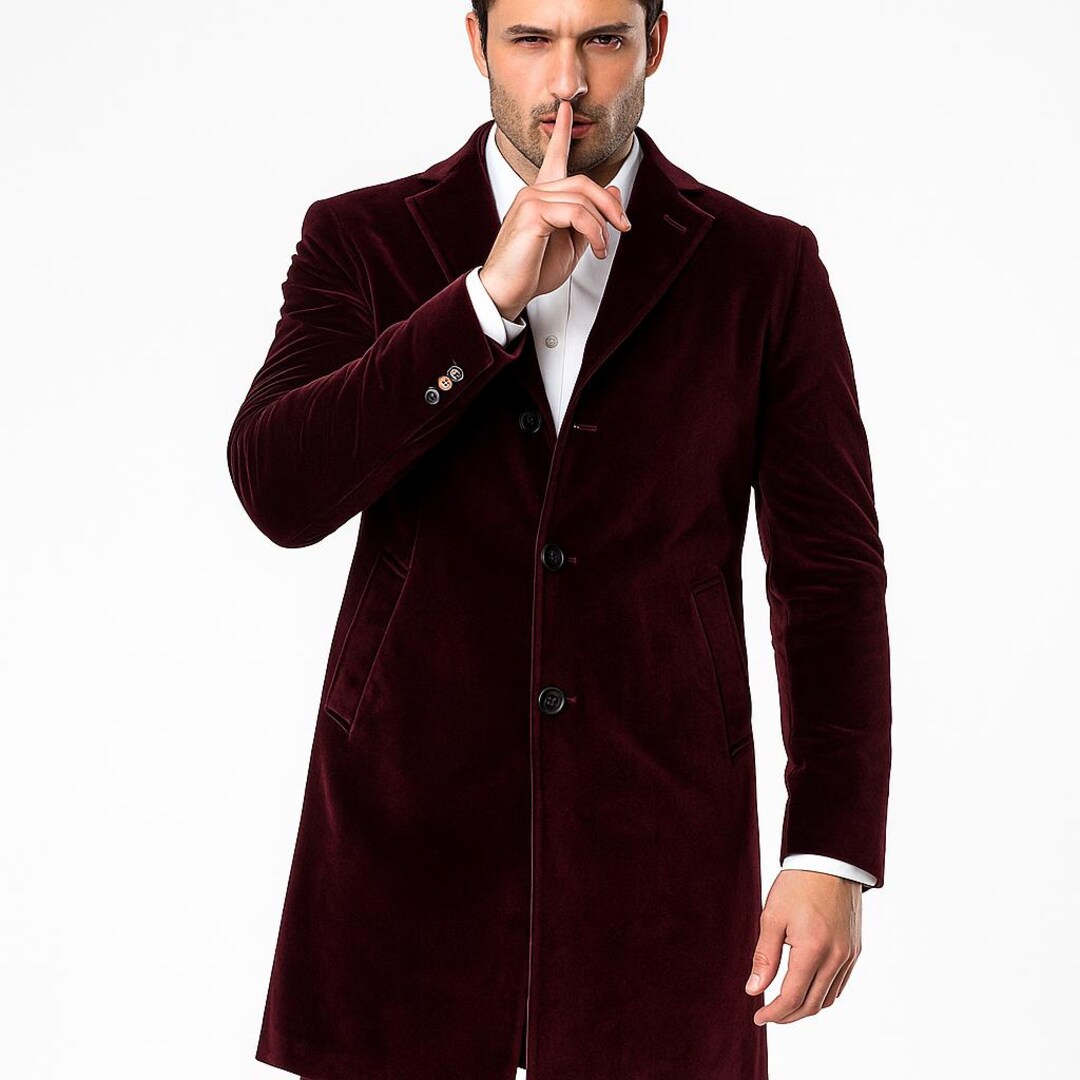 Men's Royal Velvet Steampunk Overcoat - Victorian Costume Jacket - Etsy