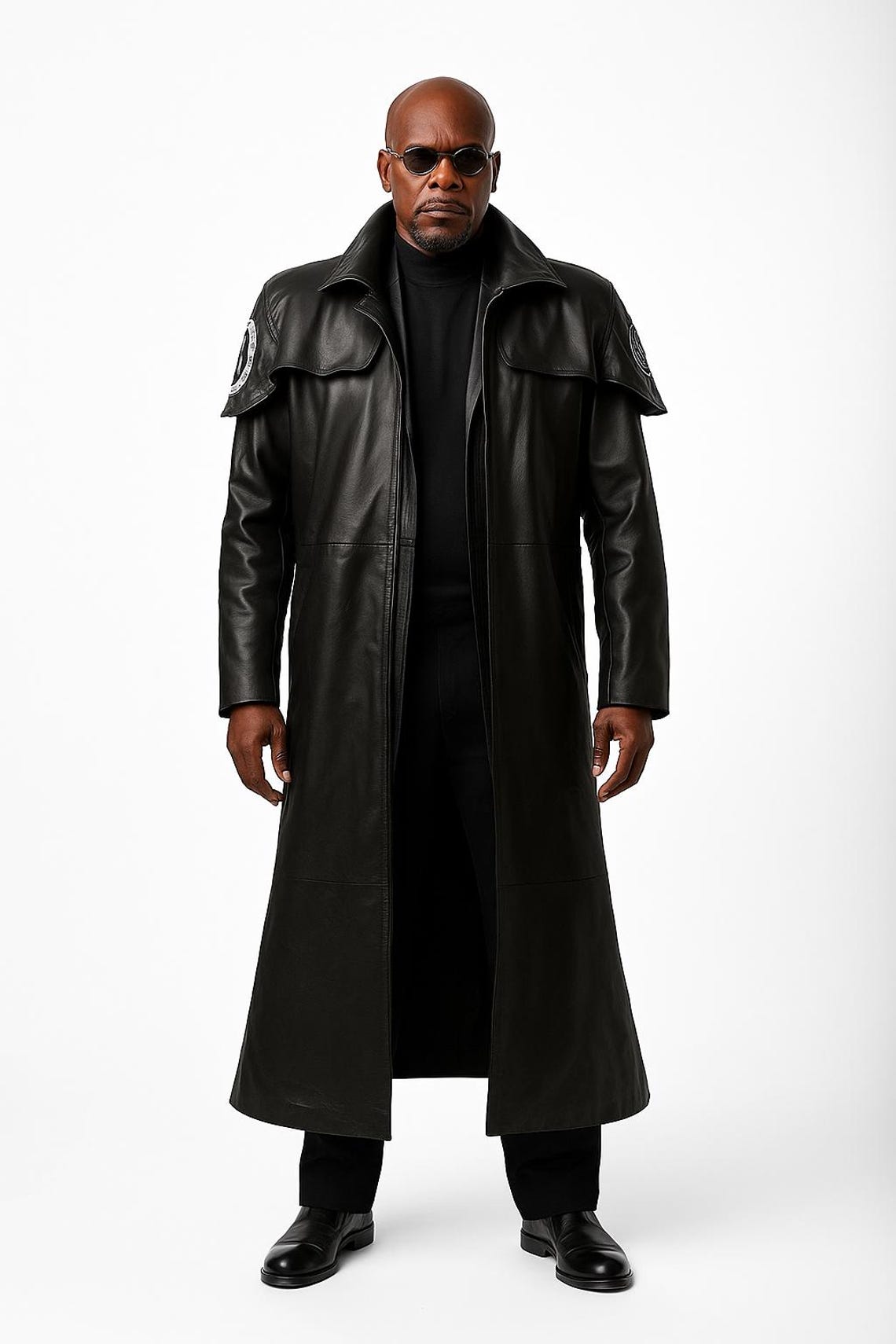 Men's Long Black Duster Coat: Handmade Leather Cosplay Trench - Etsy