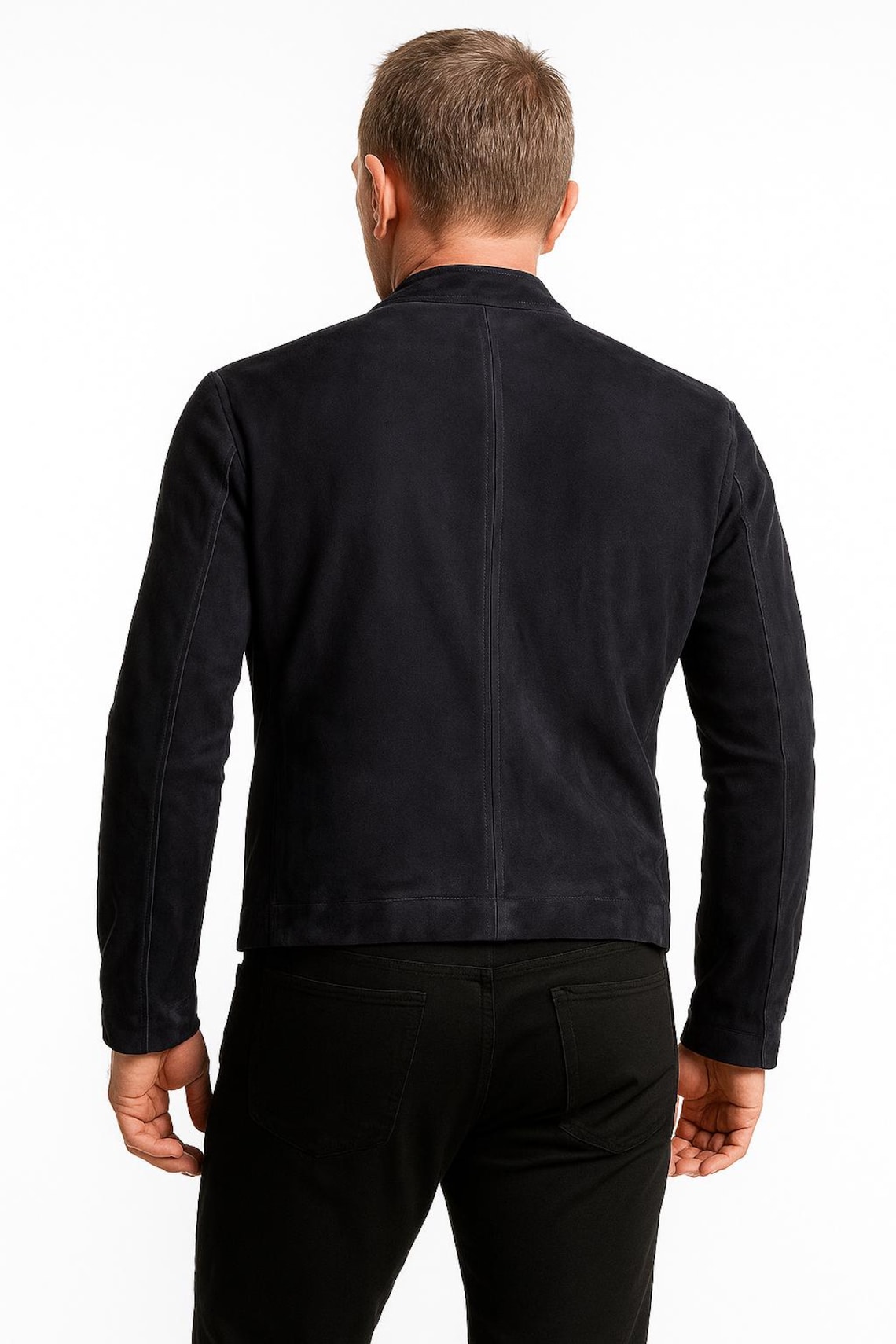 James Bond Suede Jacket: Men’s Slim Fit Biker Coat - Etsy