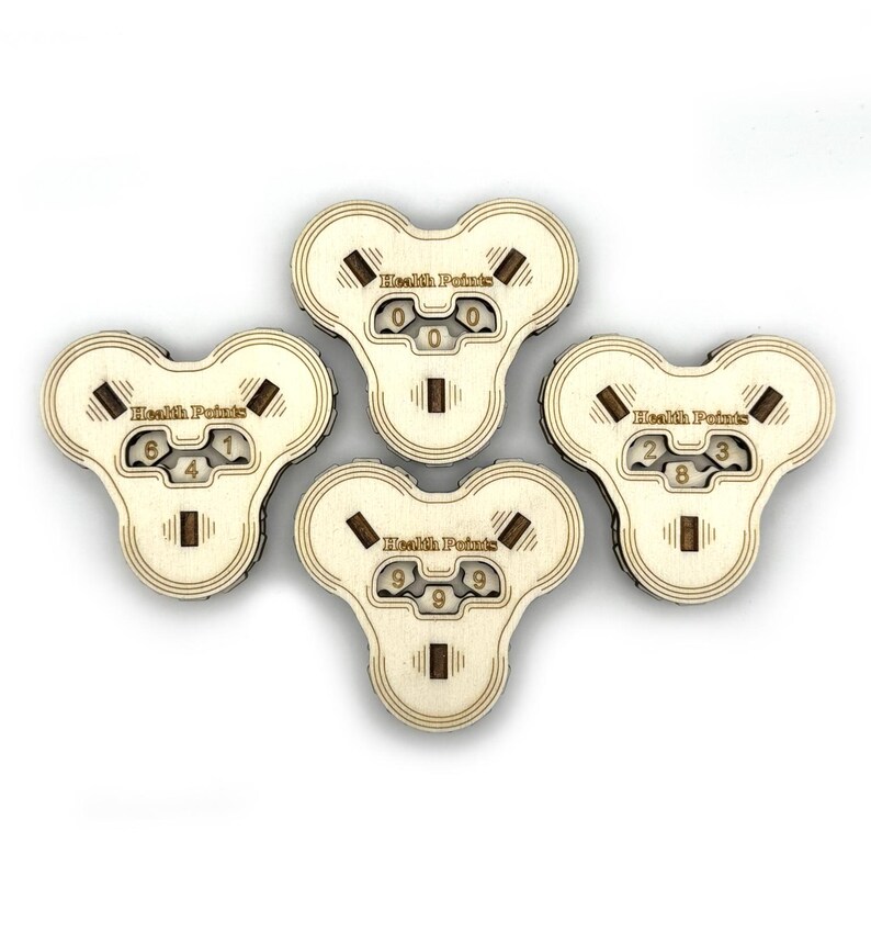 Dnd Wooden HP Tracker - Life Point Counter for Tabletop Rpgs - Perfect ...