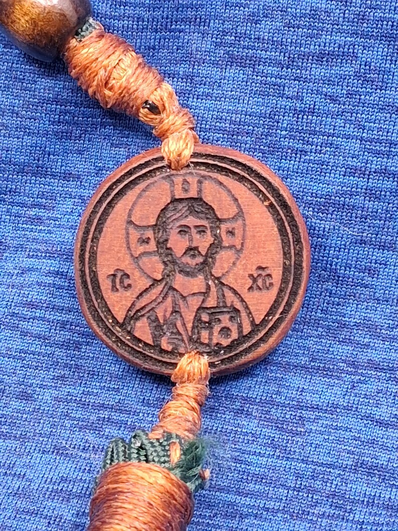 50-knot Paracord Orthodox Prayer Rope, Forest Green, Cherry Celtic ...