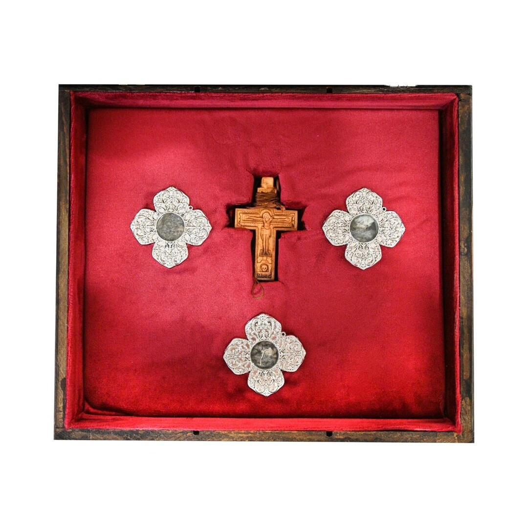 Handmade Wooden Reliquary With Relief Design - Etsy