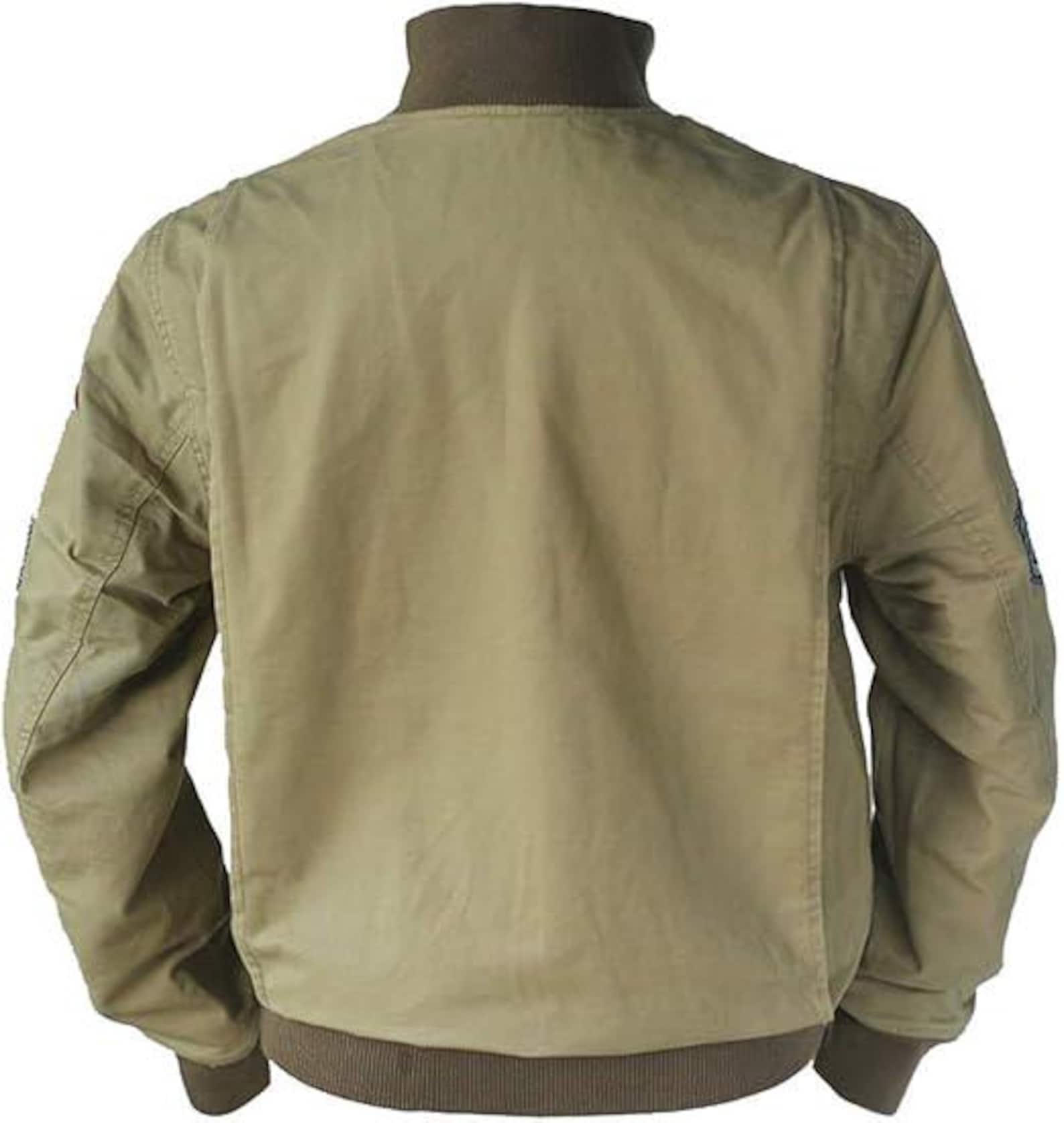 Men's Fury Brad Pitt US Army Tanker WW2 Style Military Green Bomber ...