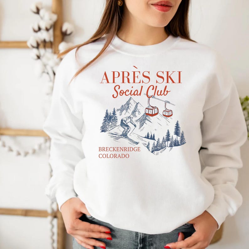 Apres Ski Sweatshirt, Winter Apres Ski Sweater, Colorado Pullover ...