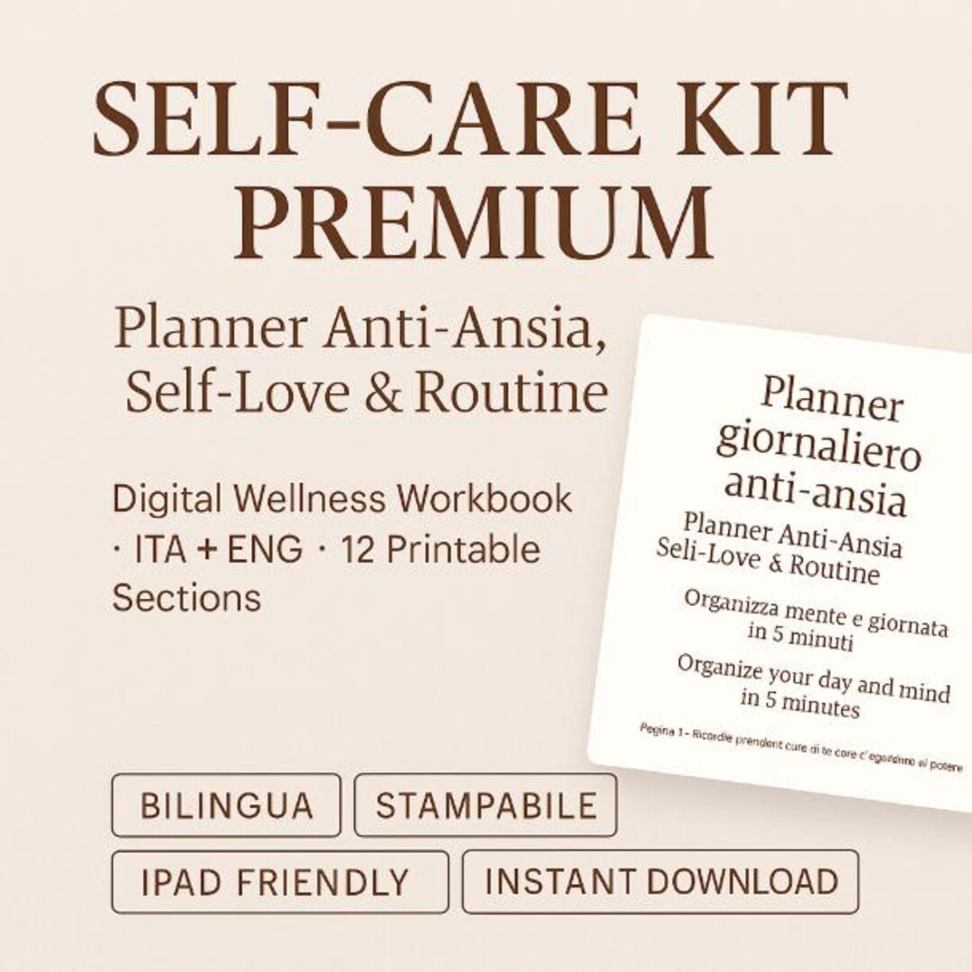 Self-care & Anxiety Digital Kit • 12 Printable Pages • Anti-anxiety ...