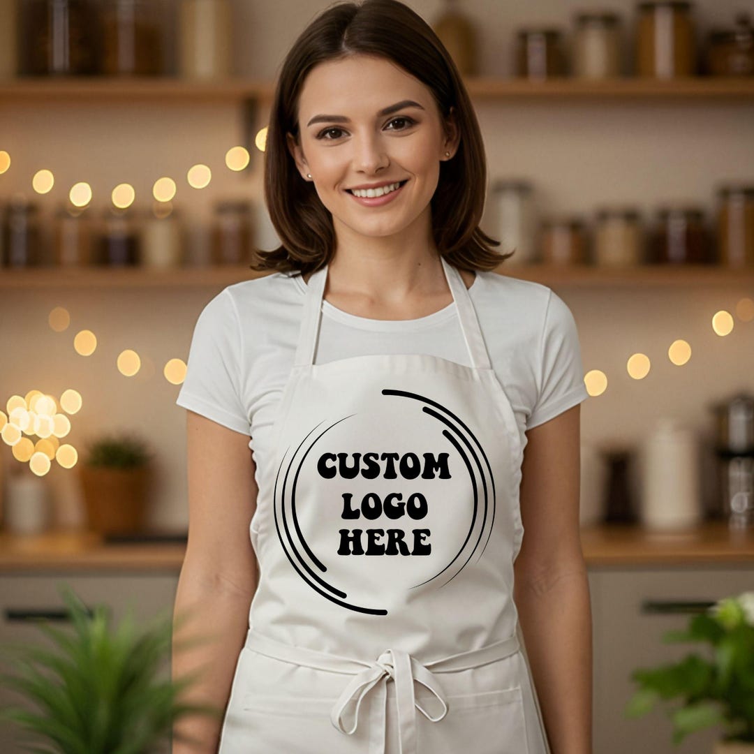 Personalized Cotton Kitchen Apron: Custom Aprons, Logo, Restaurant ...