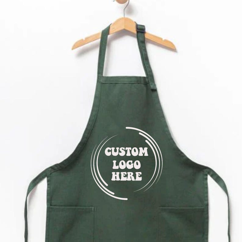 Personalized Cotton Kitchen Apron: Custom Aprons, Logo, Restaurant ...