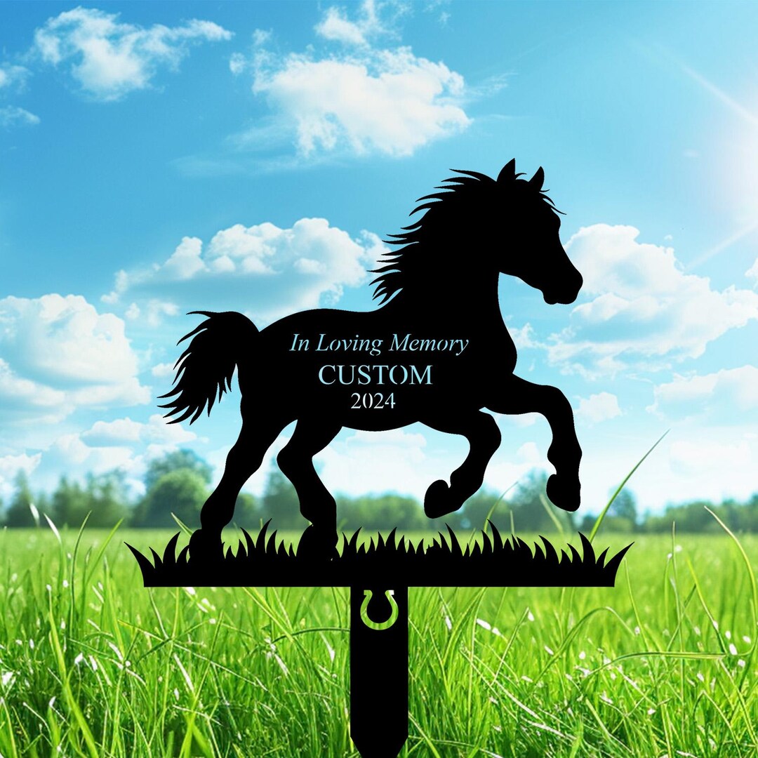 Custom Pony Horse Memorial Garden Stake, Personalized Pony Horse ...